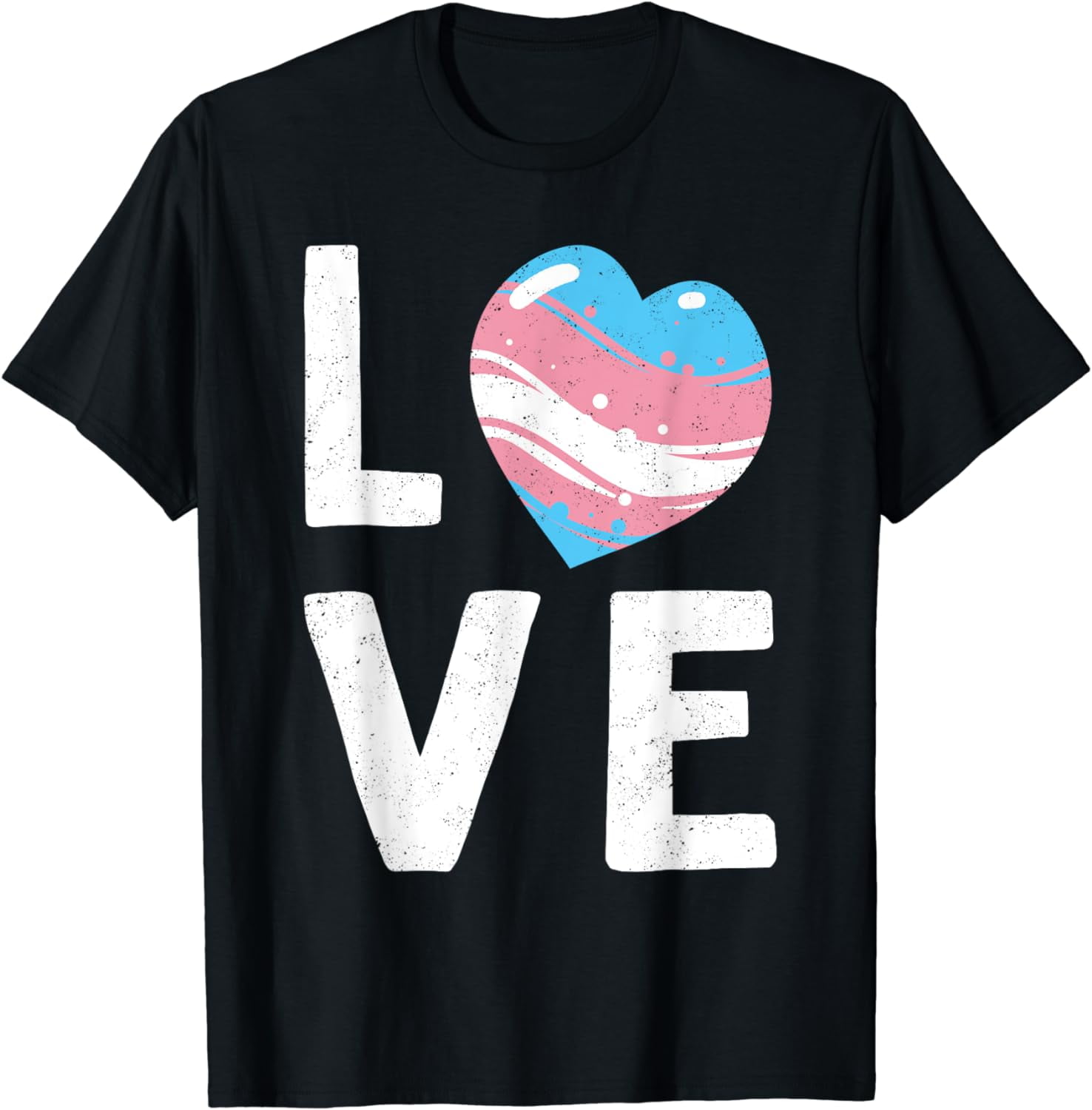 Transgender Love Trans Pride Rainbow Flag LGBT Ally Support T-Shirt ...