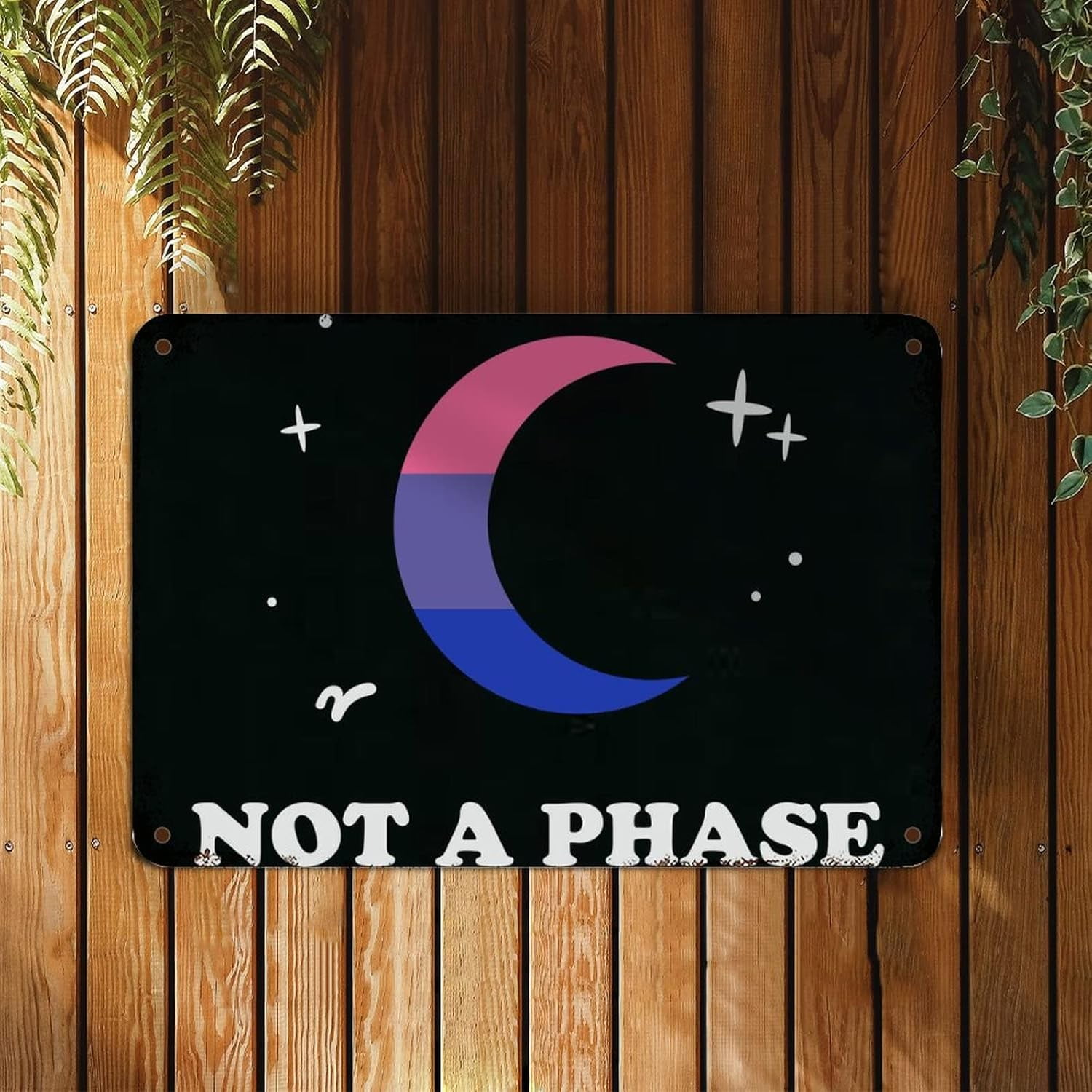 Not A Level Bisexual Transgender Moon Metal Sign Love Equalityity ...