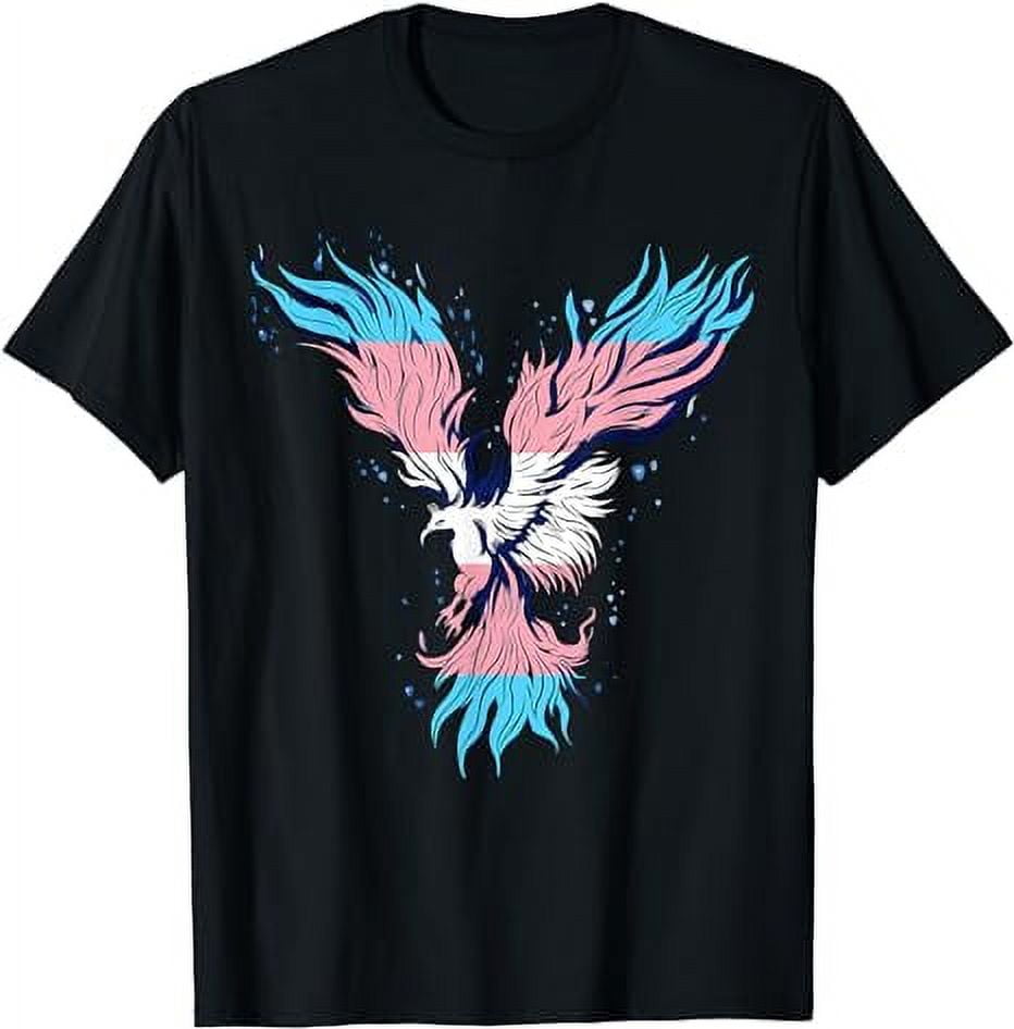 Transgender Phoenix Reborn Transsexual Flag LGBT Trans Bird T-Shirt ...