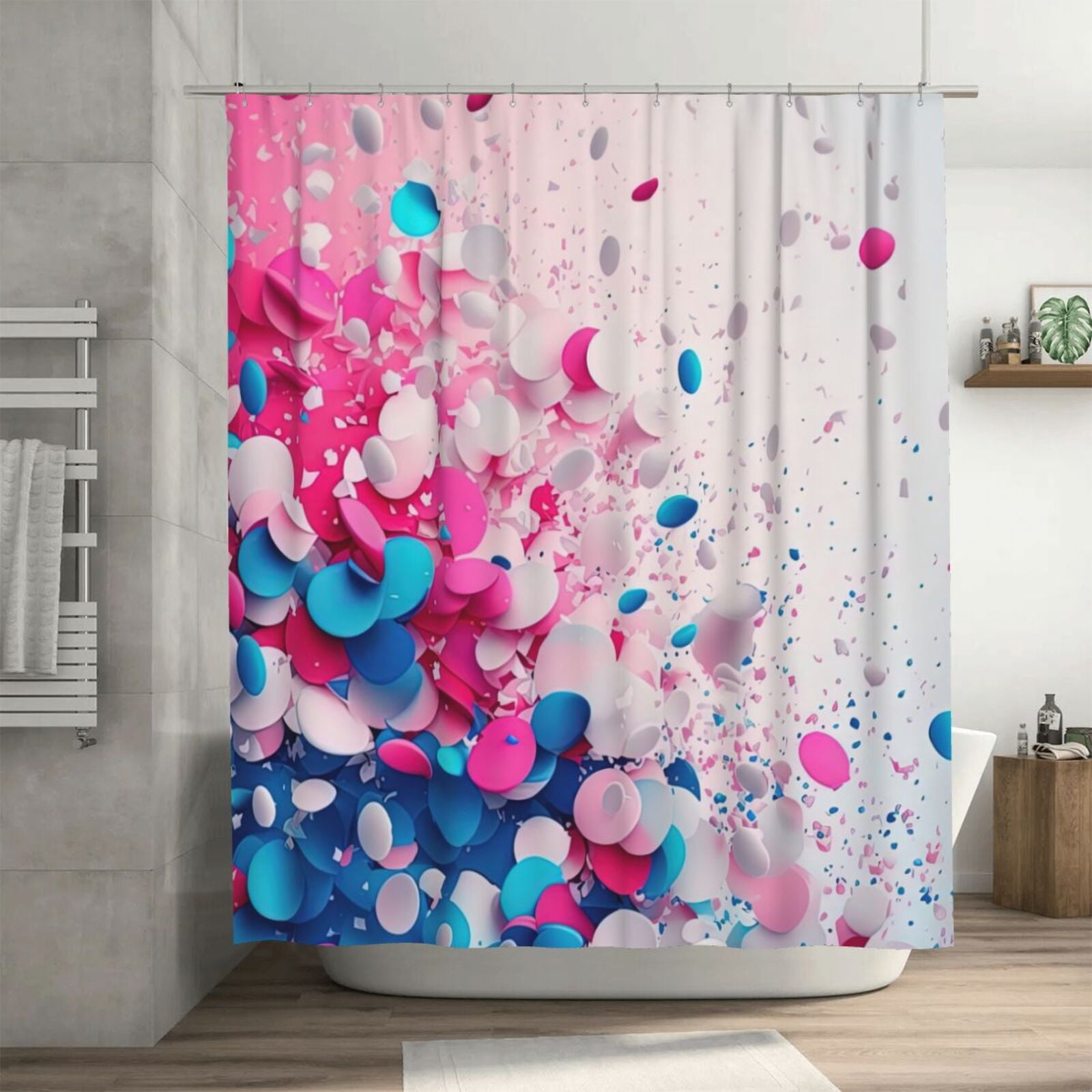 Transgender Pride Colorful Pattern Shower Curtain, Pink and Blue ...