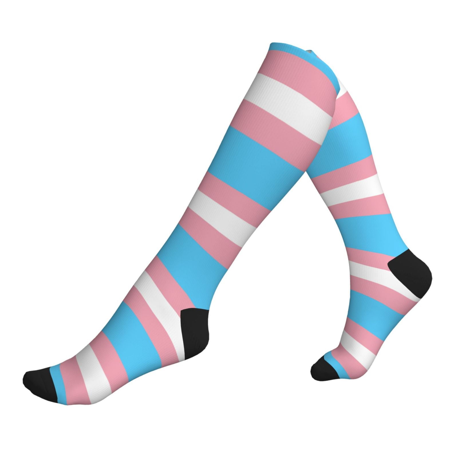 Transgender Pride Flag Compression Socks Women Men For Nurses Travel ...