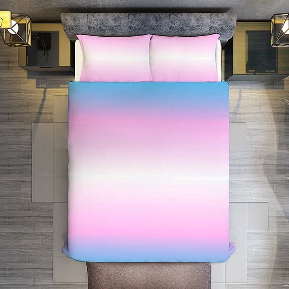 Transgender Pride Flag Duvet Cover with Pillow Case 3pcs Bedding Set ...