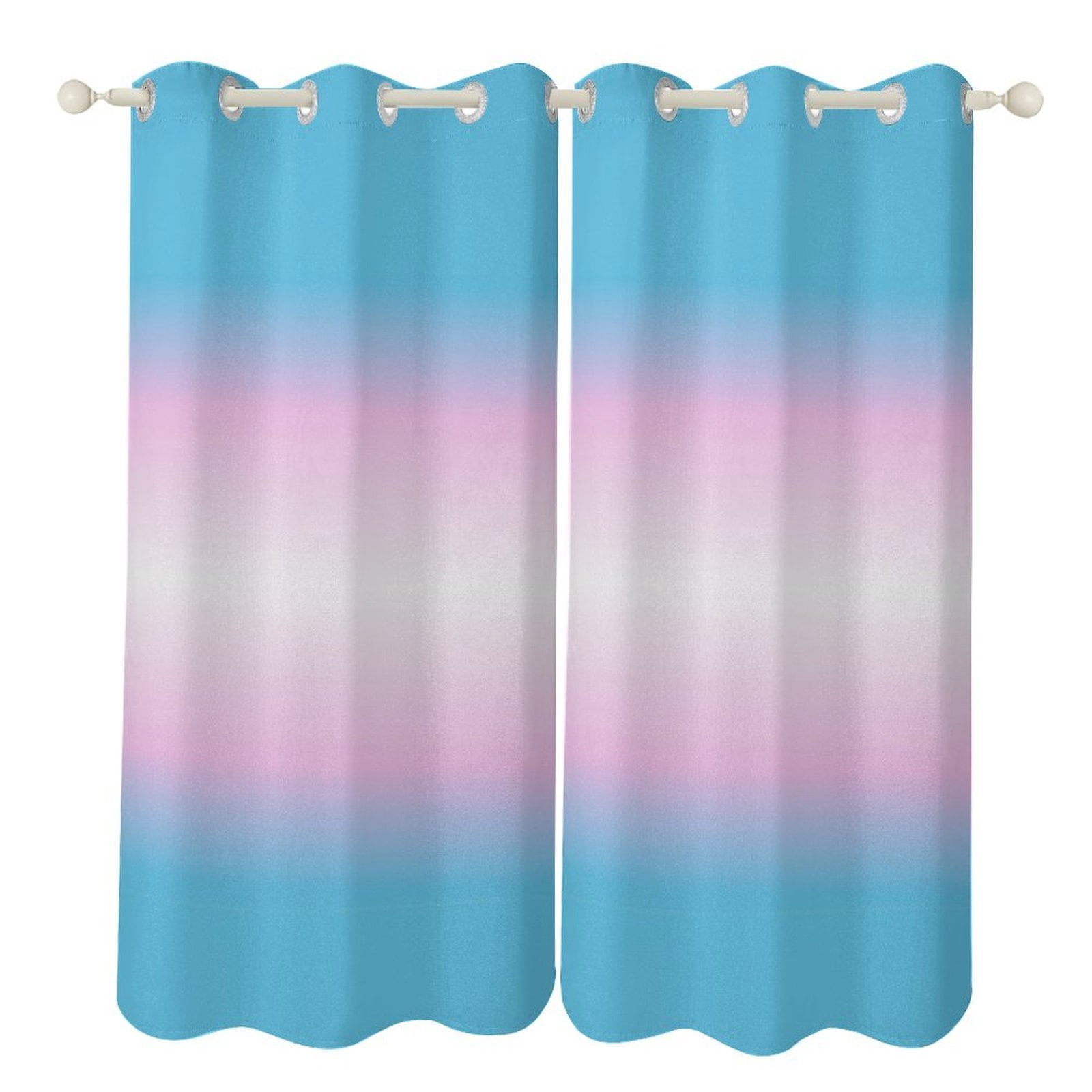 Transgender Pride Flag Gradient Blackout Curtains Window Drapes Room ...
