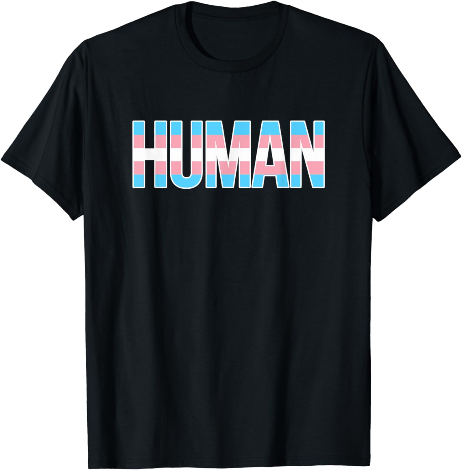 Transgender Pride Flag Human T-Shirt Trans Women Men Gift - Walmart.com