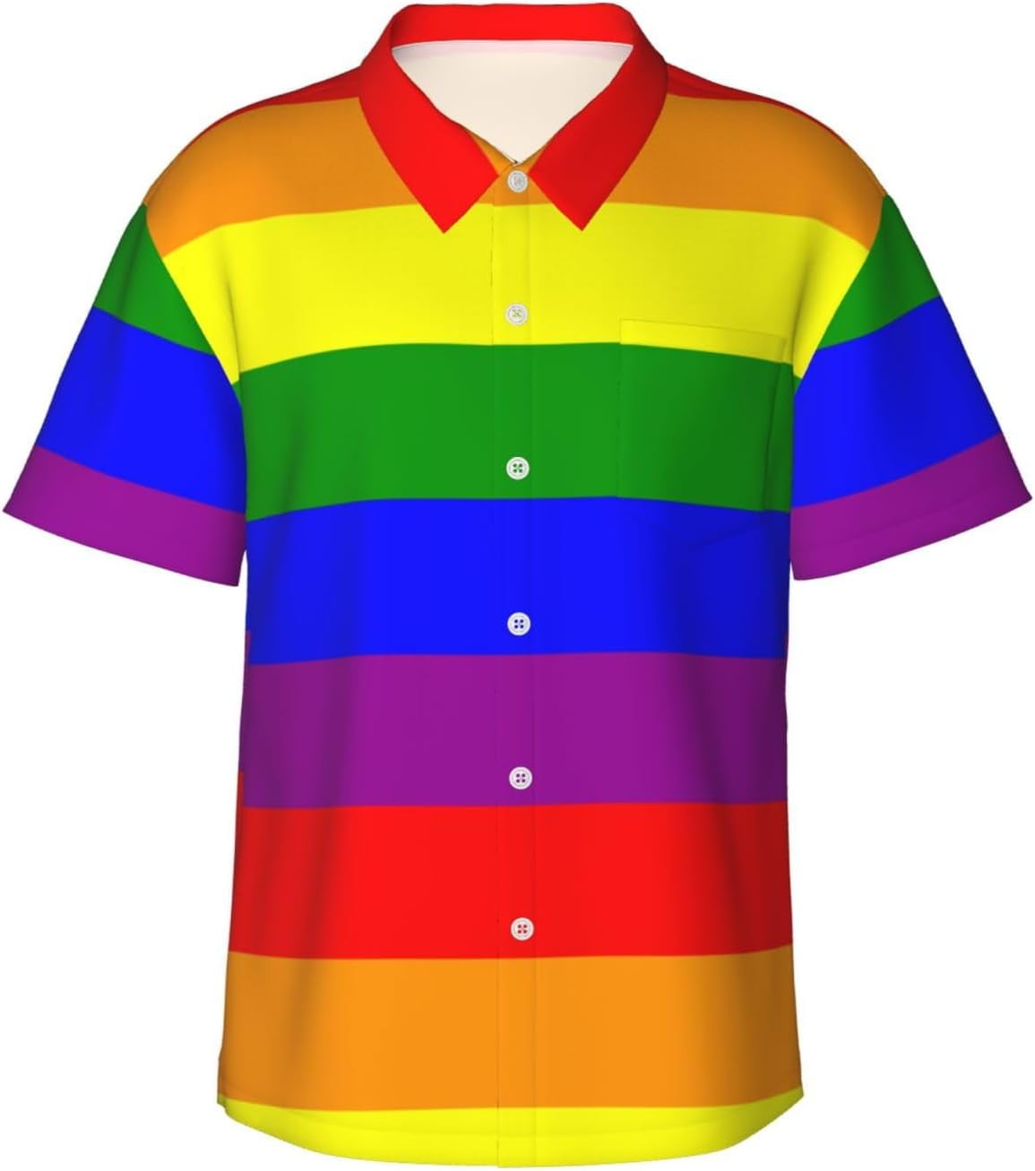 Transgender Pride Flag LGBT Mens Hawaiian Shirt Short Sleeve Casual ...
