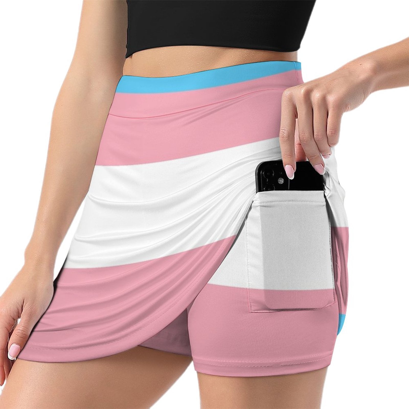 Transgender Pride Flag Light proof trouser skirt fairy core Skirt pants ...