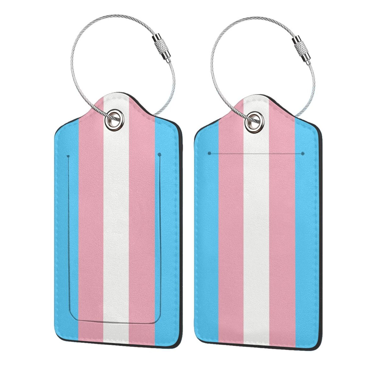 Transgender Pride Flag Luggage Tags for Suitcase Tags Identifiers with ...