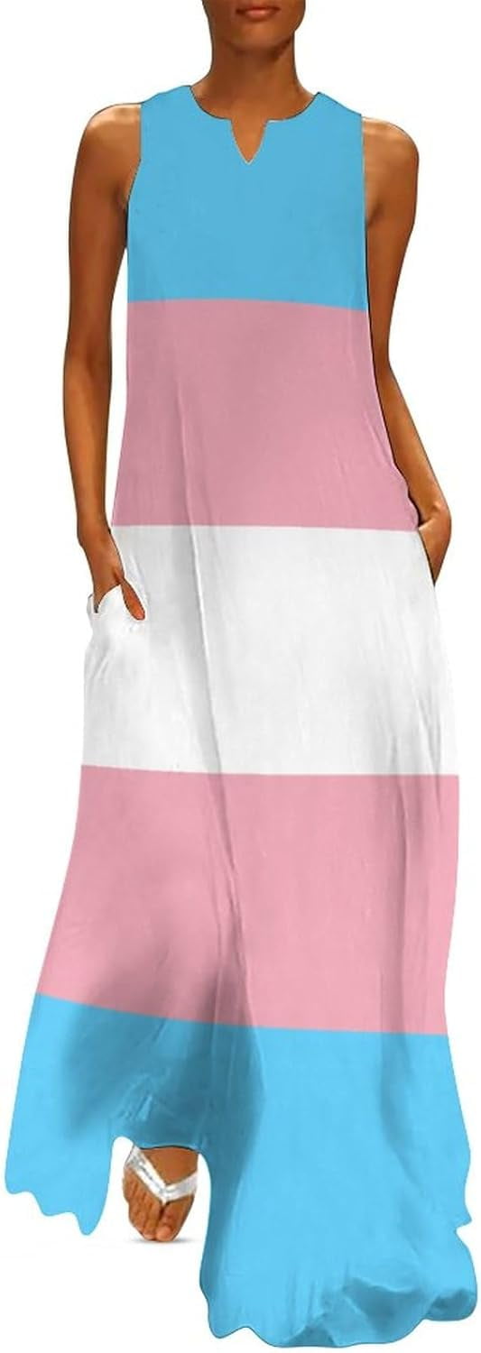 Transgender Pride Flag Off Shoulder T-shirt Womens Sundress Casual ...