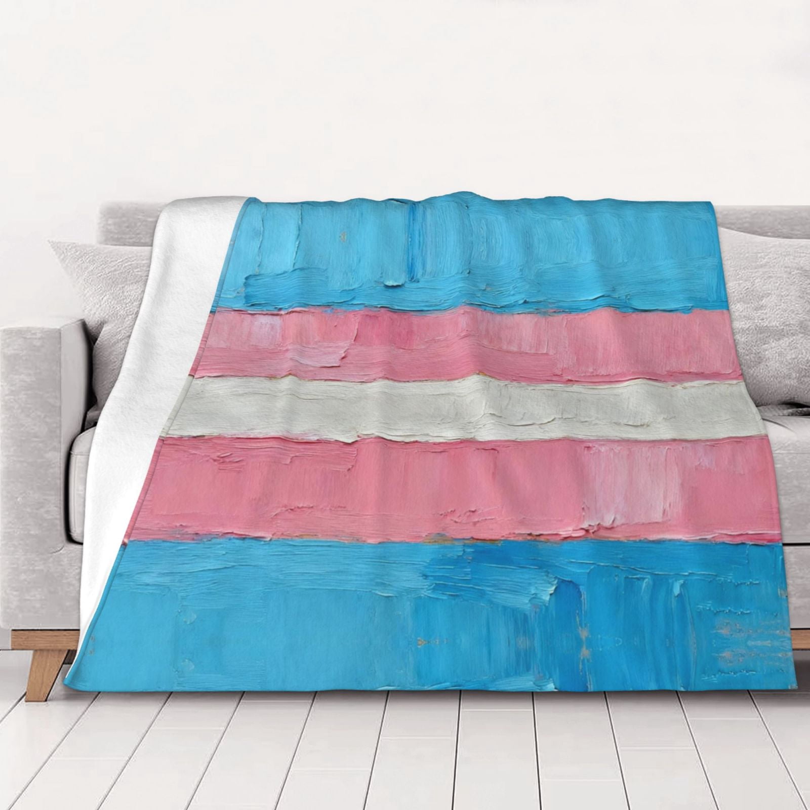 Transgender Pride Flag Throws Blanket Fleece Soft Cozy Warm Plush for ...