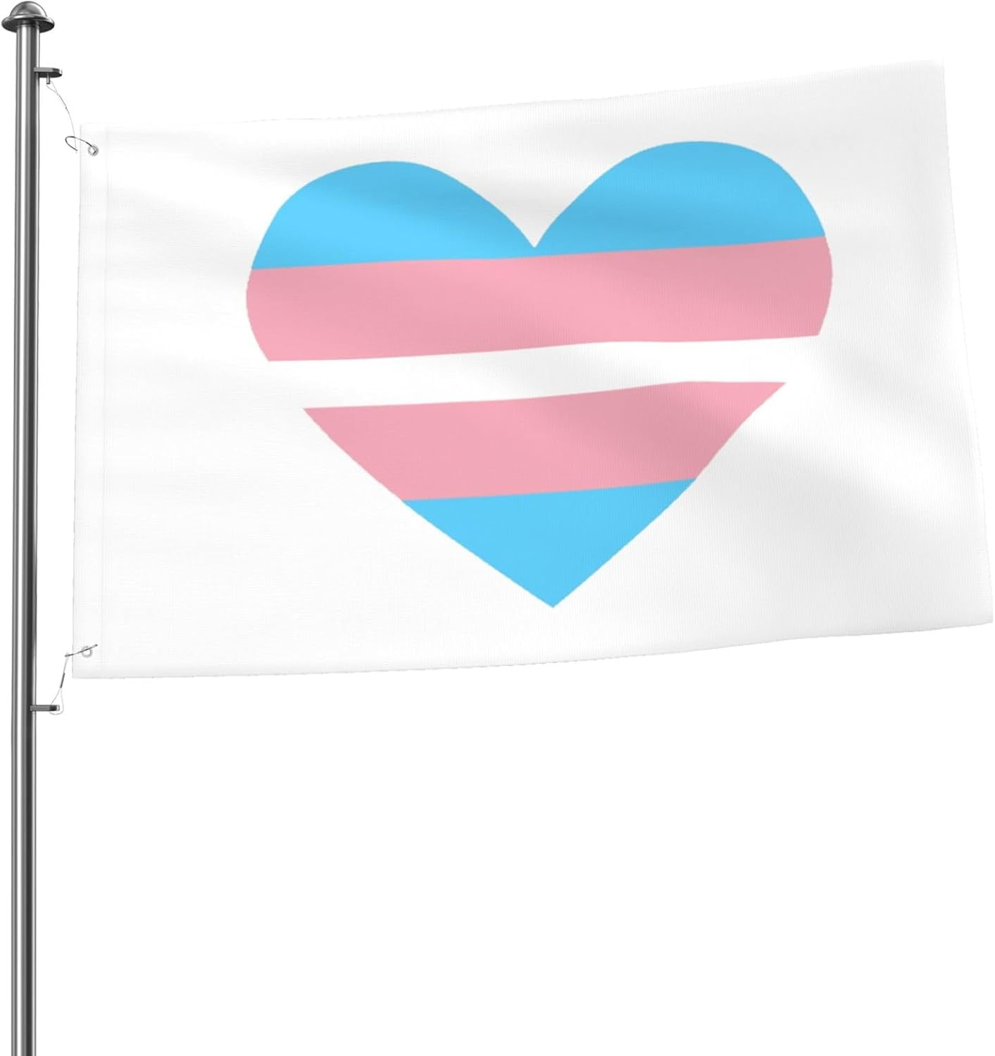 Transgender Pride Heart Flag 2x3 Ft Outdoor Decoration Banner Yard Flag ...