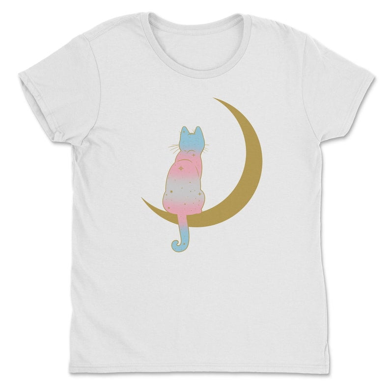Transgender Pride Shirt Space Moon Cat Black Cat Subtle Trans Pride ...