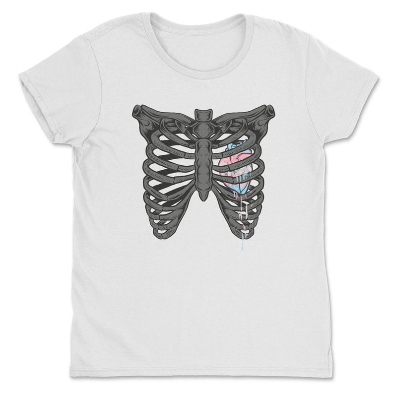 Transgender Pride Shirt, Trans Flag Gift, LGBT T-shirt, Subtle Rib Cage ...