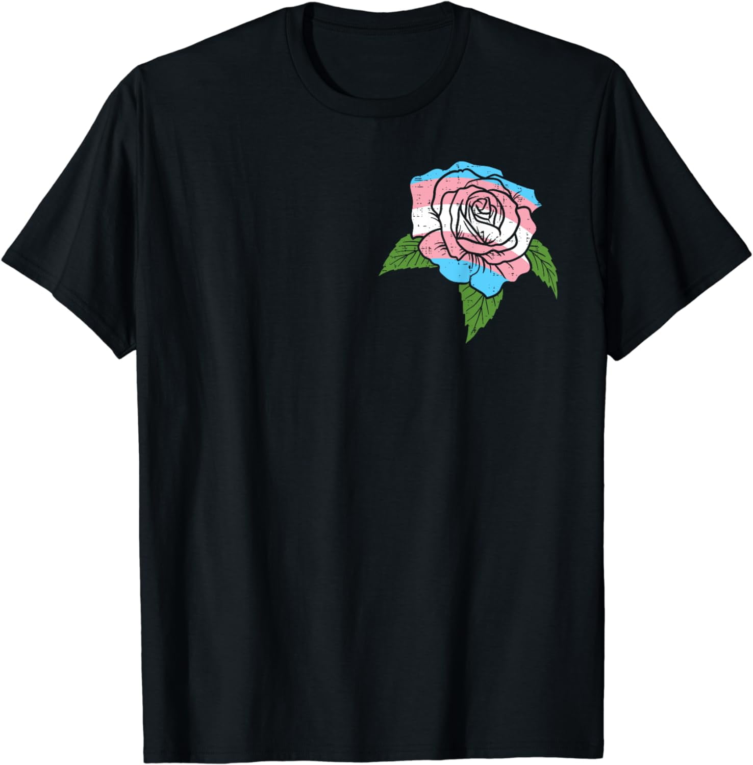 Transgender Rose Pocket Flower Trans Pride Flag LGBT T-Shirt - Walmart.com