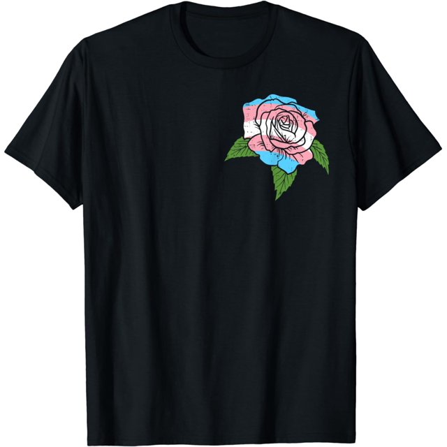 Transgender Rose Pocket Flower Trans Pride Flag LGBT T-Shirt - Walmart.com
