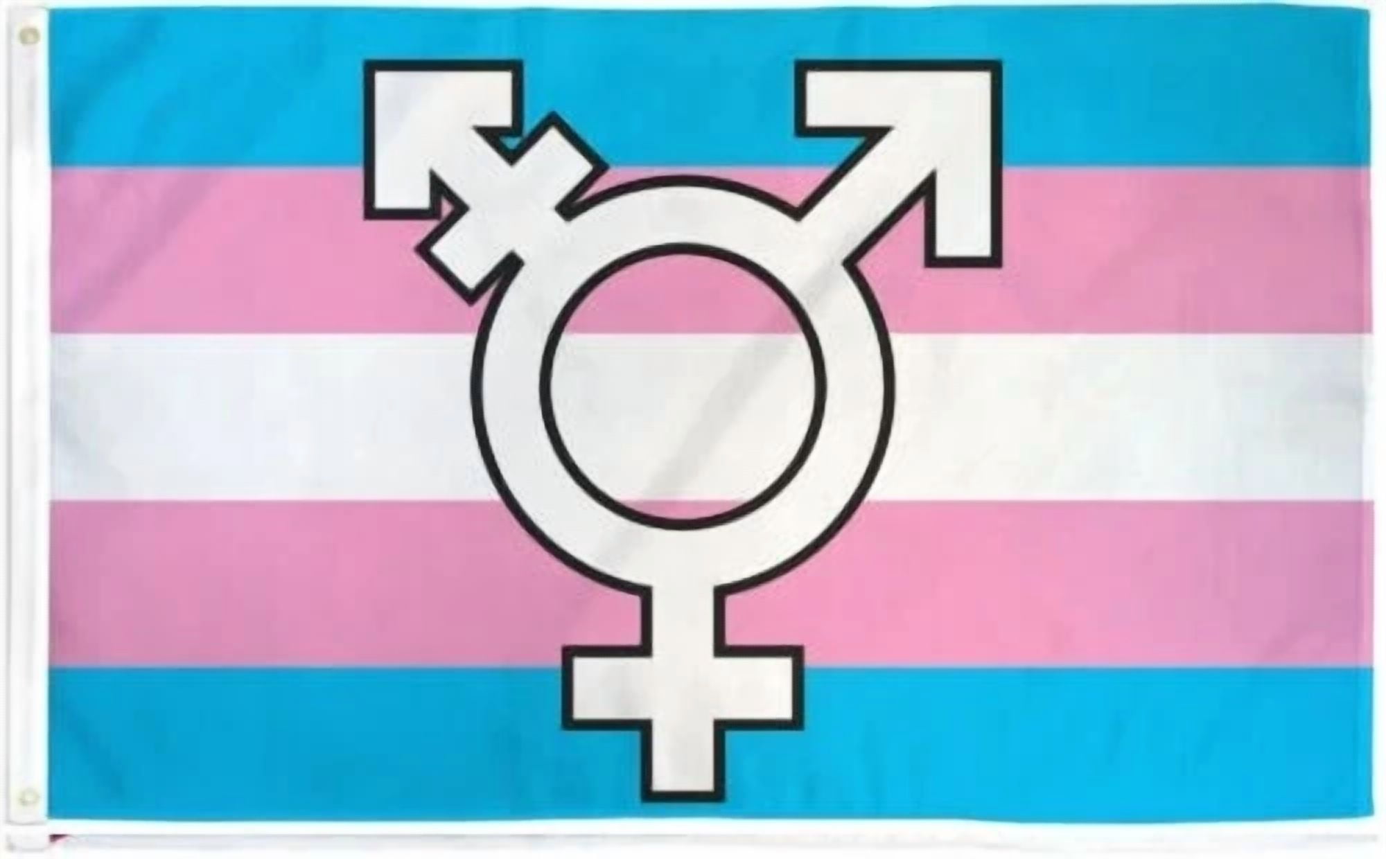 Transgender Symbol 3X5Ft Poly Flag Lgbtq+ Transgender Trans Pride Month ...