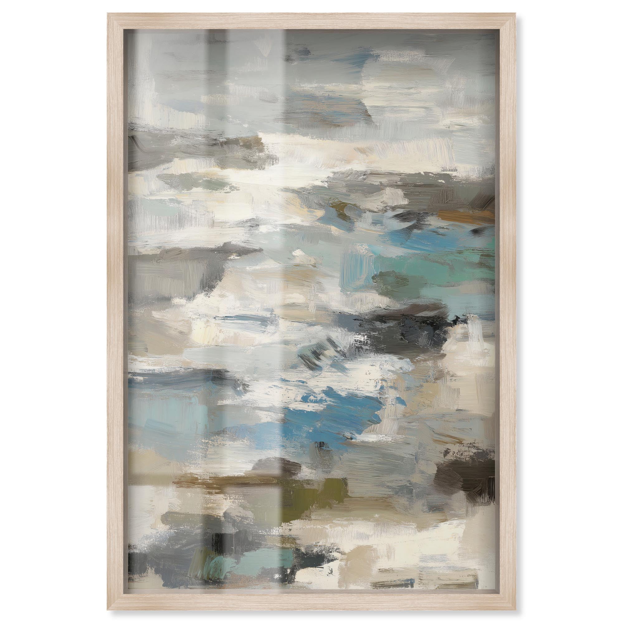 Transient Forms Shadowbox Print Modern Wall Decor by Art Remedy, Blonde ...
