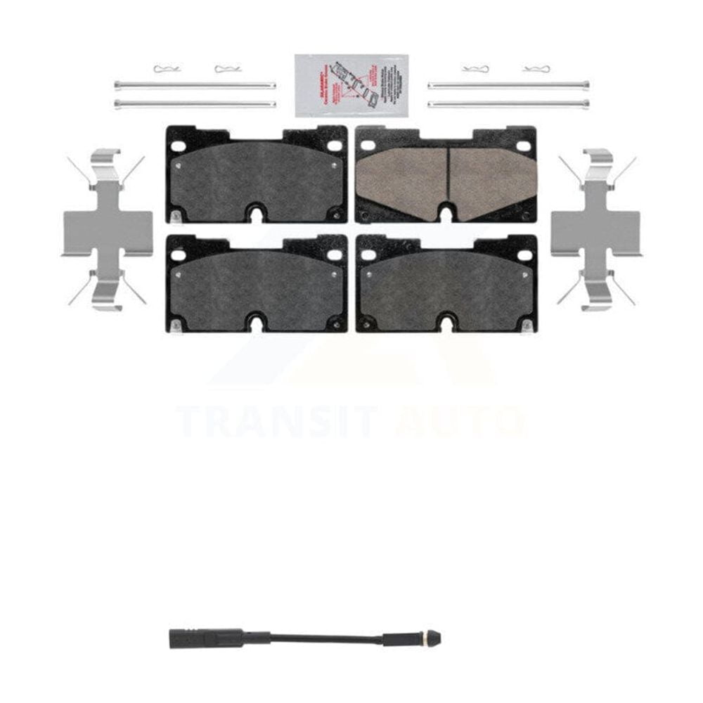 AmeriBRAKES Front Ceramic Disc Brake Pads and Wear Sensors Kit for Car ...