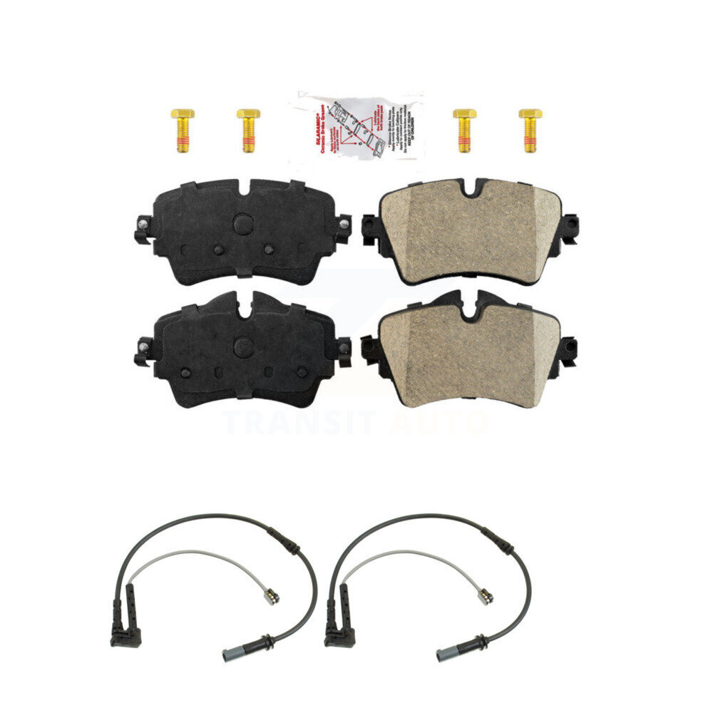 AmeriBRAKES Front Ceramic Disc Brake Pads and Wear Sensors Kit for Car ...