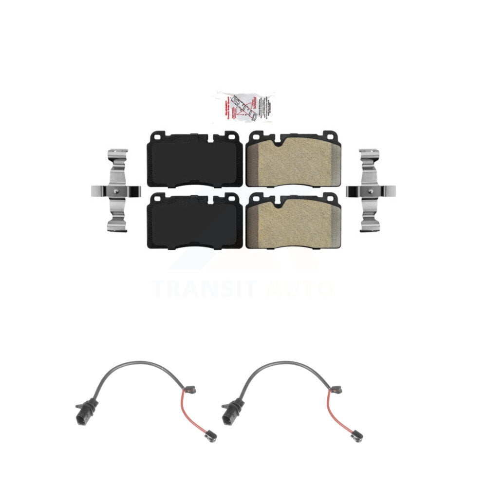 AmeriBRAKES Front Ceramic Disc Brake Pads and Wear Sensors Kit for Car ...
