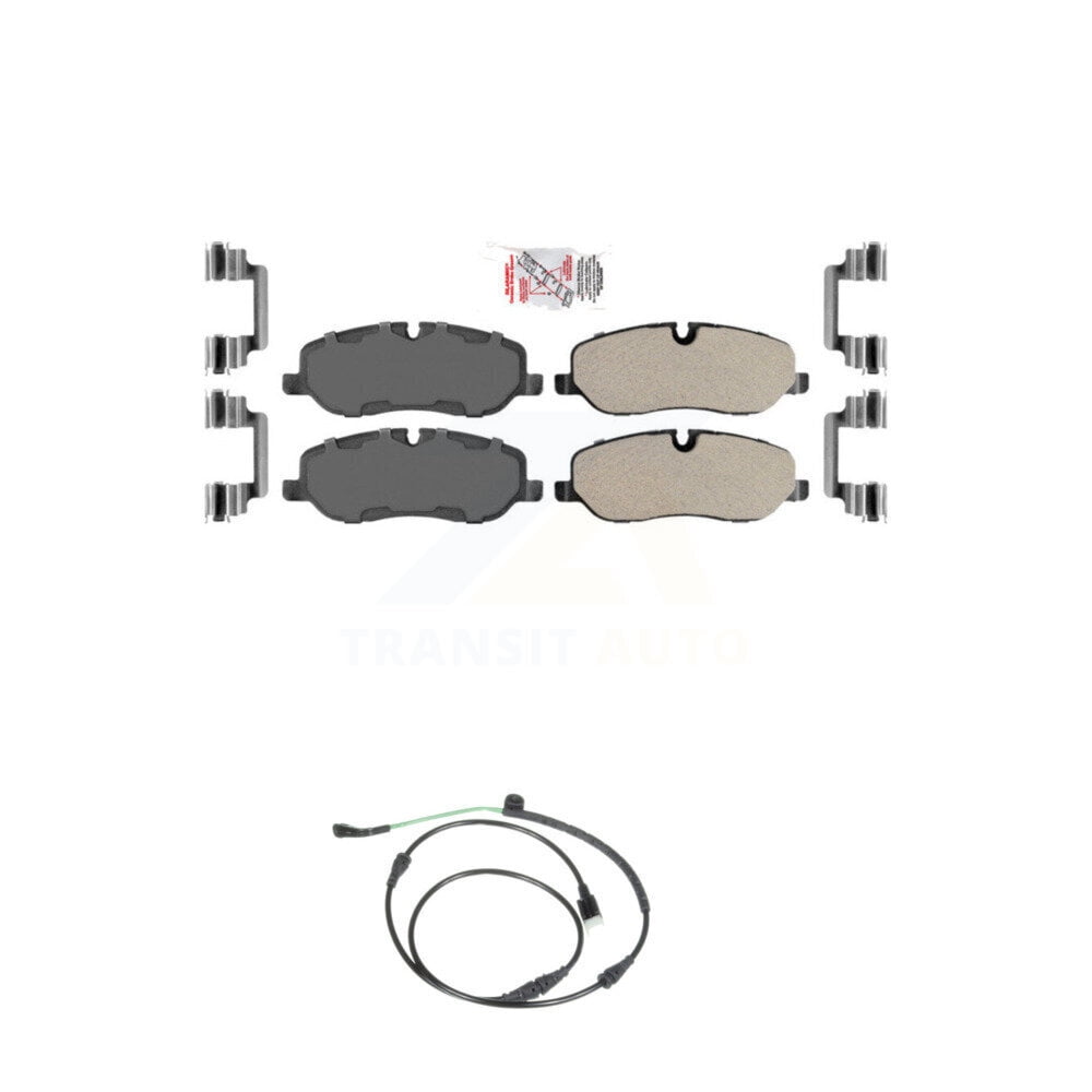 AmeriBRAKES Front Ceramic Disc Brake Pads and Wear Sensors Kit for Car ...