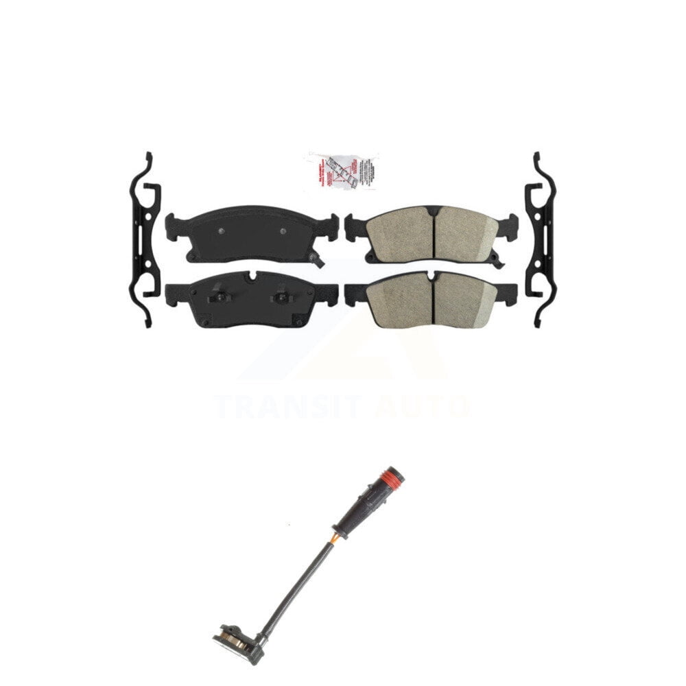 AmeriBRAKES Front Ceramic Disc Brake Pads and Wear Sensors Kit for Car ...
