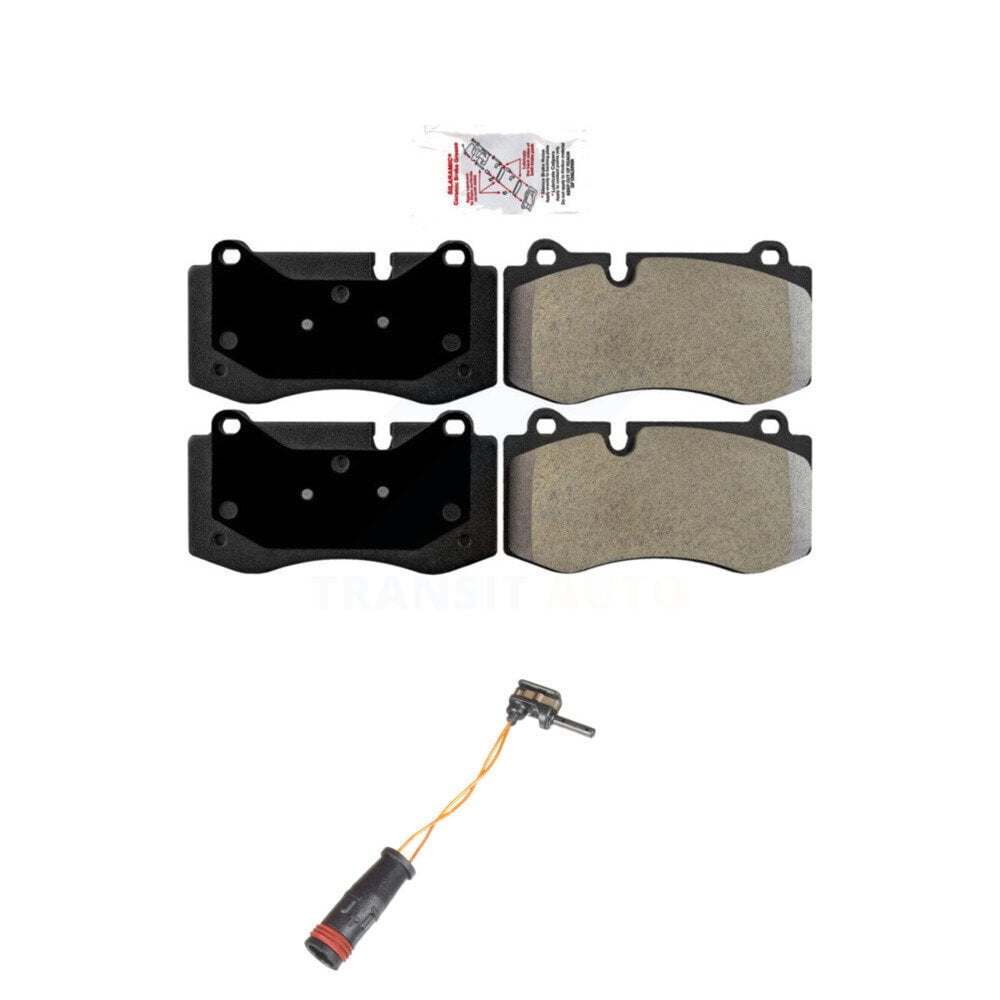 AmeriBRAKES Front Ceramic Disc Brake Pads and Wear Sensors Kit for Car ...
