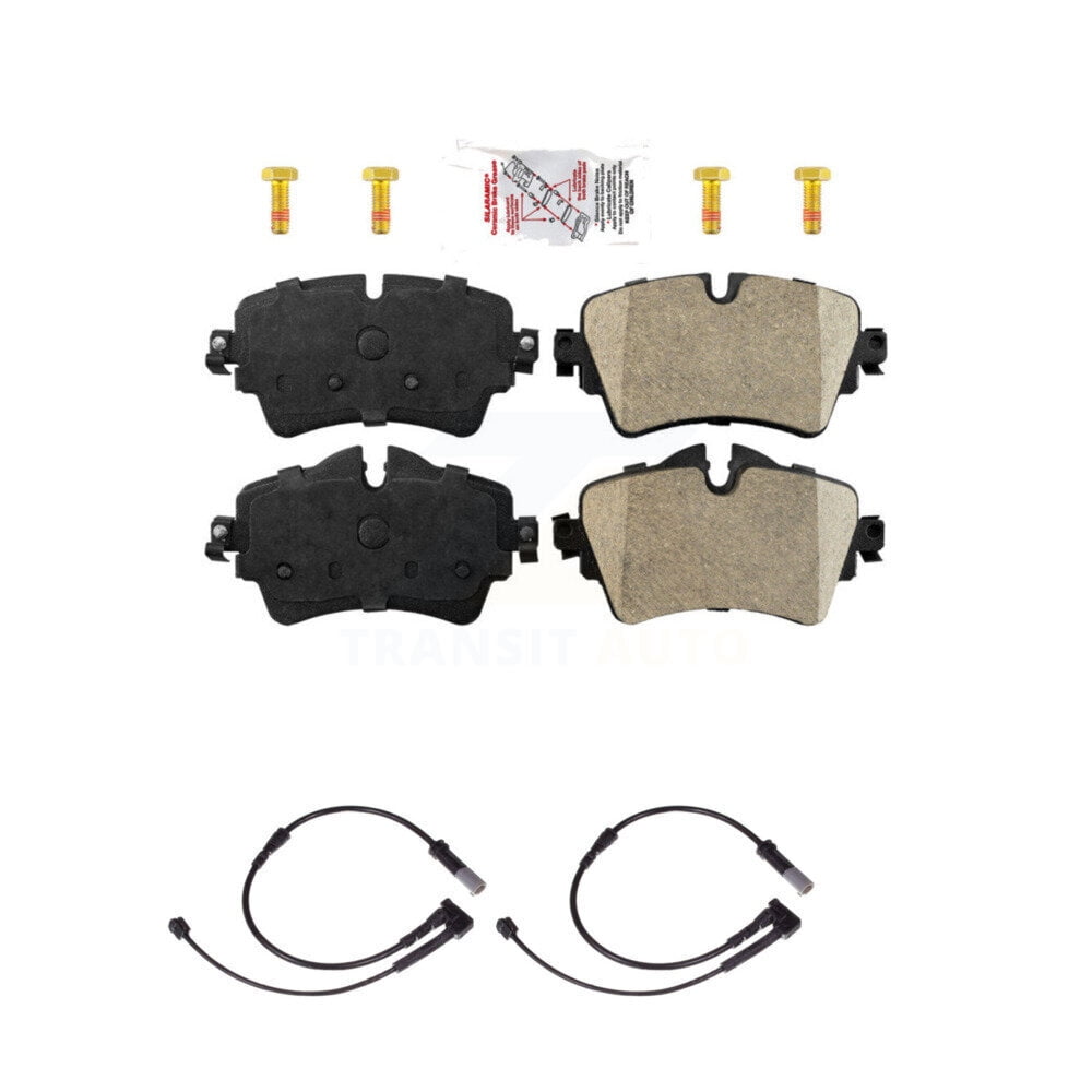 AmeriBRAKES Front Ceramic Disc Brake Pads and Wear Sensors Kit for Car ...