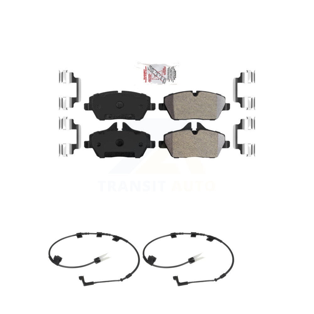 AmeriBRAKES Front Ceramic Disc Brake Pads and Wear Sensors Kit for Car ...