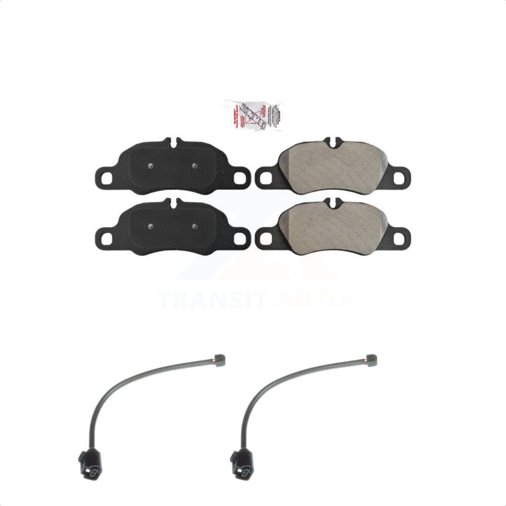 Transit Auto Front Ceramic Disc Brake Pads and Wear Sensors Kit for Car ...