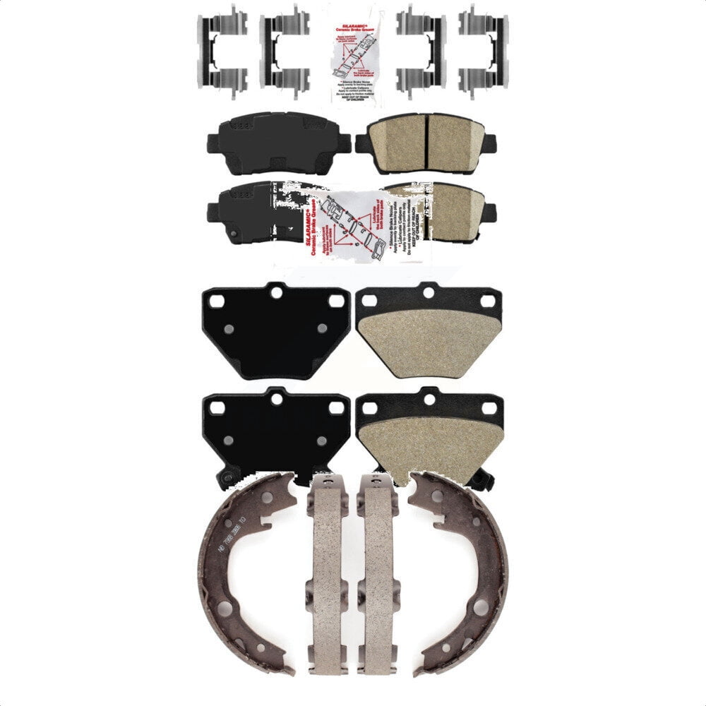 Transit Auto Front Ceramic Rear Semi-Metallic Disc Brake Pads Kit for ...