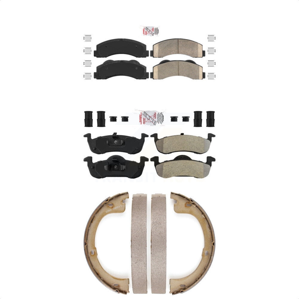 Transit Auto Front Ceramic Rear Semi-Metallic Disc Brake Pads Kit for ...