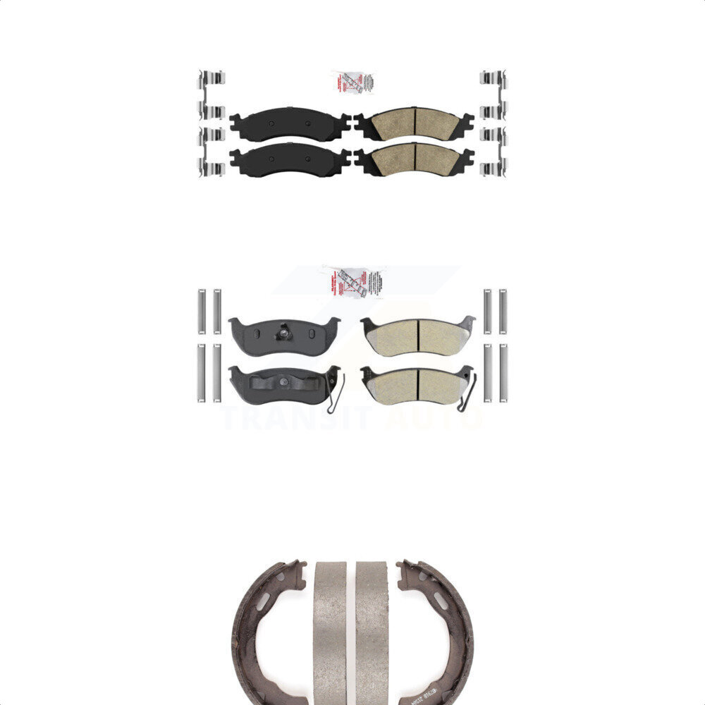 Transit Auto Front Ceramic Rear Semi-Metallic Disc Brake Pads Kit for ...