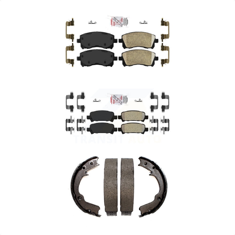 Transit Auto Front Ceramic Rear Semi-Metallic Disc Brake Pads Kit for ...