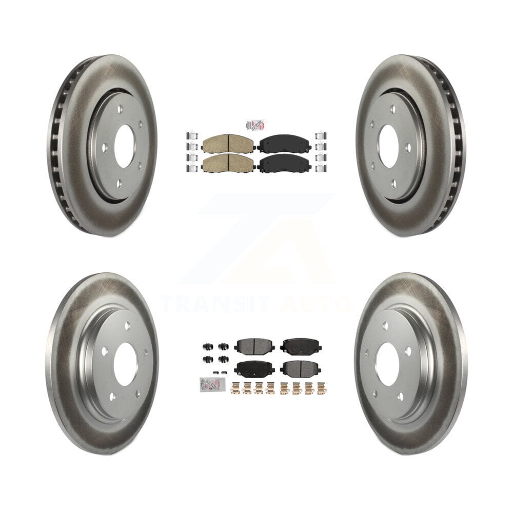 Transit Auto Front Ceramic Rear Semi-Metallic Pads and Coated Disc ...