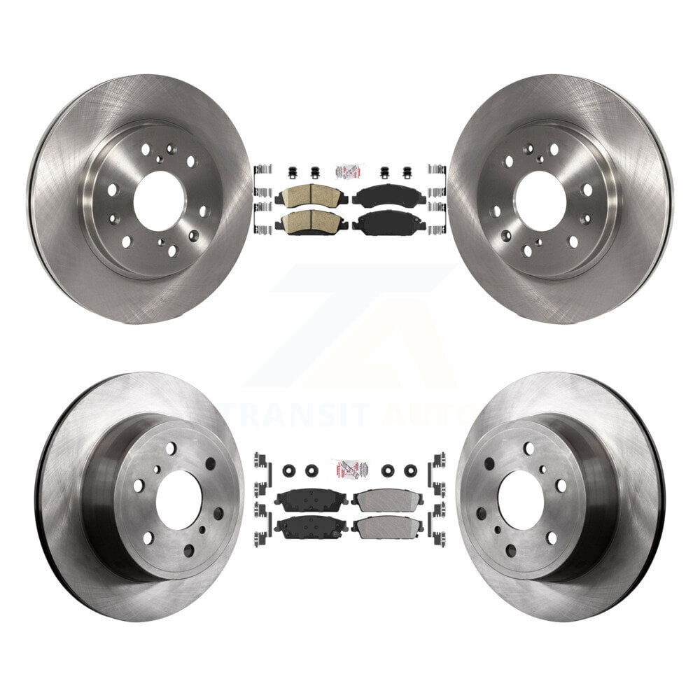 Transit Auto Front Ceramic Rear Semi-Metallic Pads and Disc Brake ...