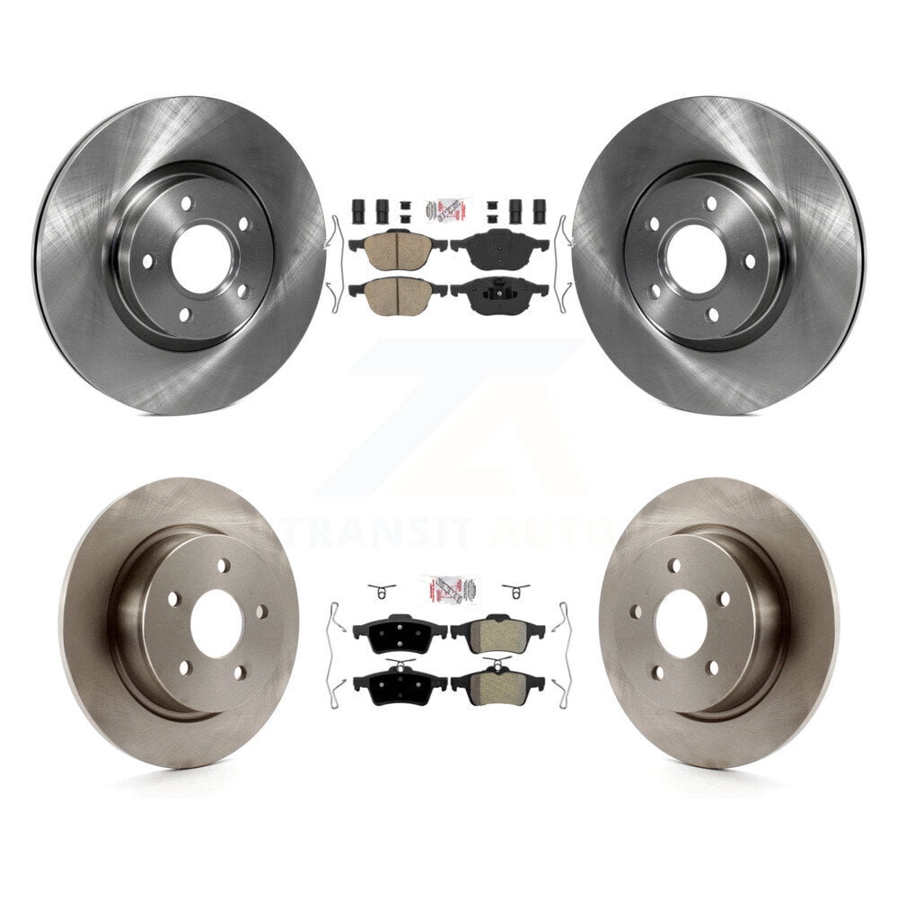 Transit Auto Front Ceramic Rear Semi-Metallic Pads and Disc Brake ...