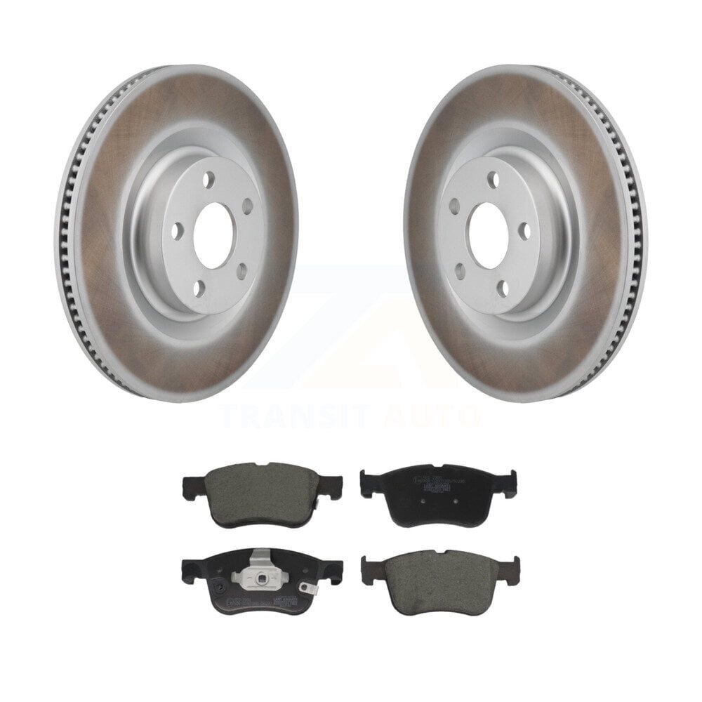 Transit Auto Front Coated Disc Brake Rotors and Ceramic Pads Kit for ...