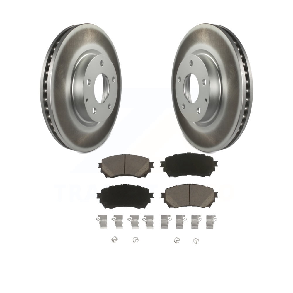 Transit Auto Front Coated Disc Brake Rotors and Ceramic Pads Kit for ...