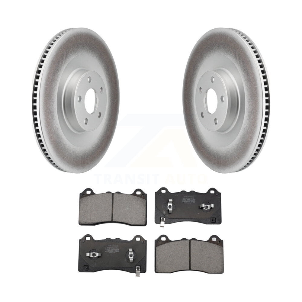 Transit Auto Front Coated Disc Brake Rotors and Semi-Metallic Pads Kit ...