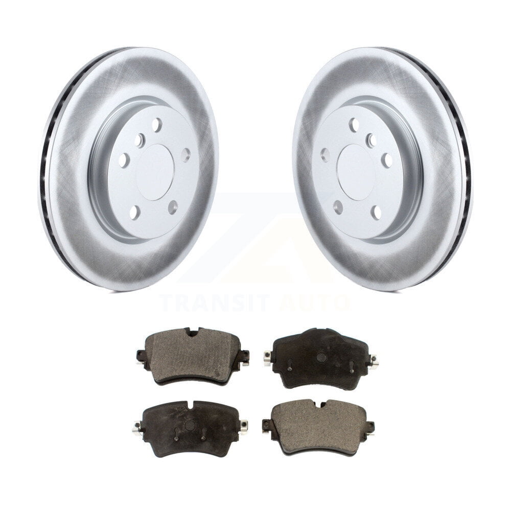 Transit Auto Front Coated Disc Brake Rotors and Semi-Metallic Pads Kit ...
