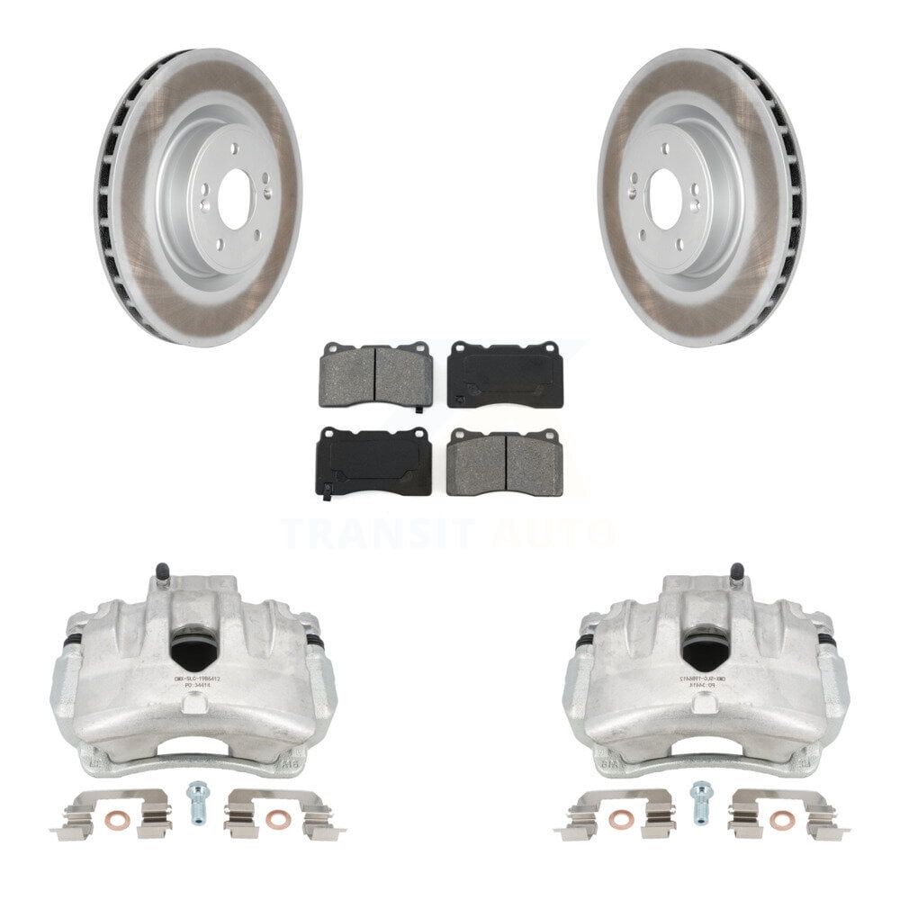 Transit Auto Front Disc Brake Caliper Coated Rotors and Semi-Metallic ...