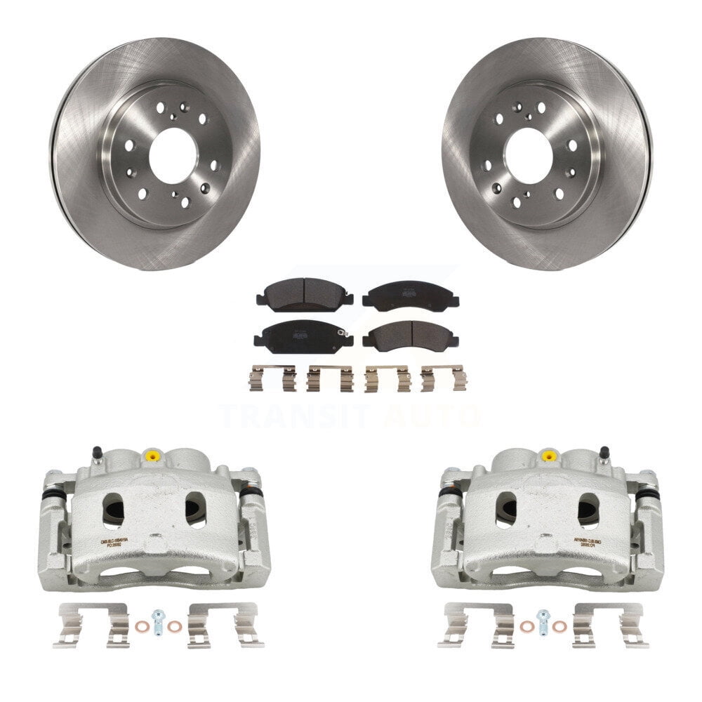 Transit Auto Front Disc Brake Caliper Rotor Semi-Metallic Pad Kit for ...