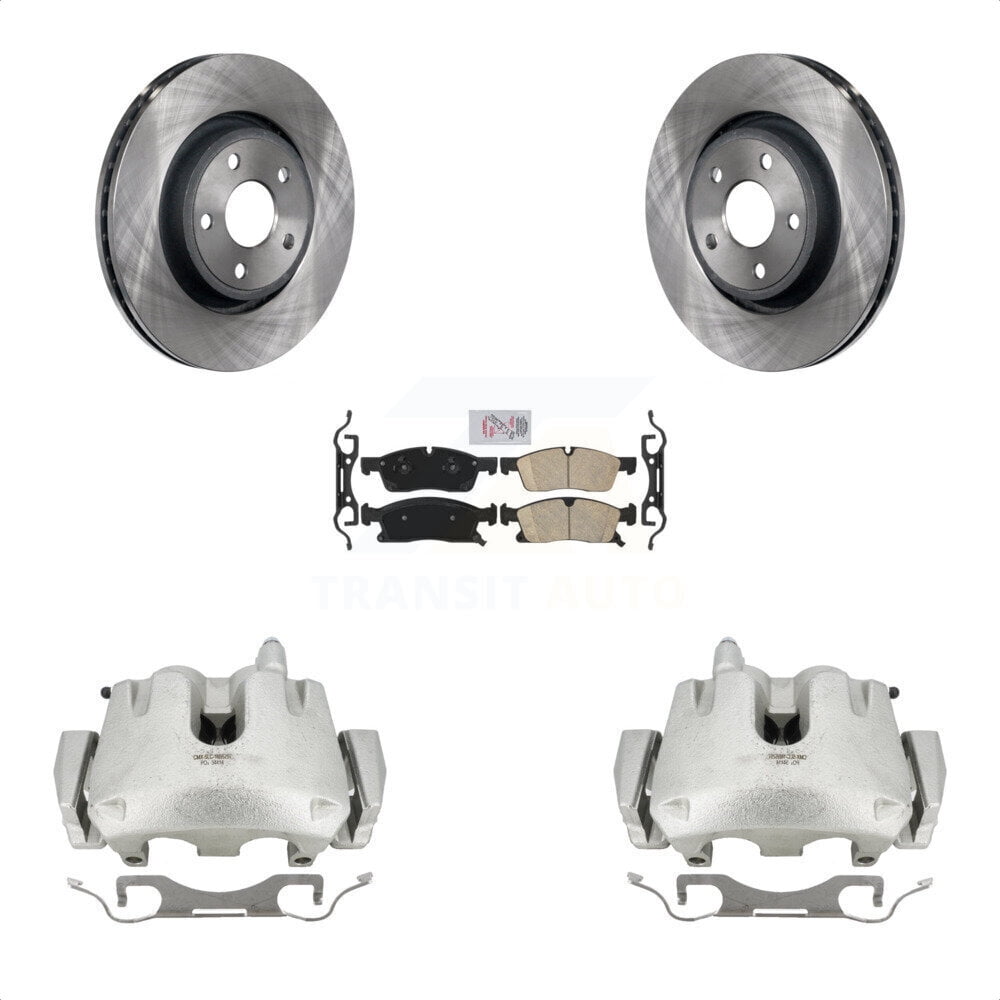 Transit Auto Front Disc Brake Caliper Rotors and Ceramic Pads Kit for ...