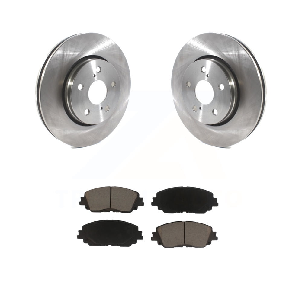 CMX Front Disc Brake Rotors and Ceramic Pads Kit for Car 2019 Toyota C ...
