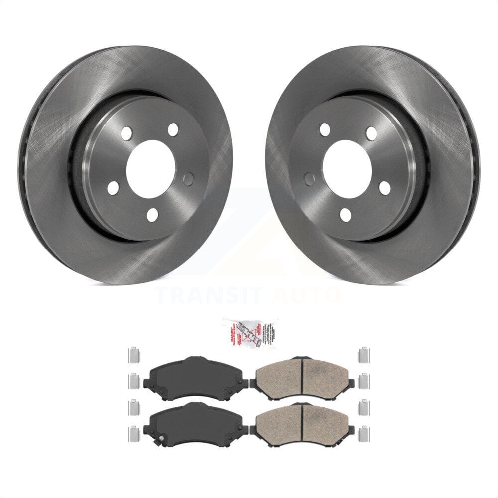 Transit Auto - Front Disc Brake Rotors And Ceramic Pads Kit For Jeep ...