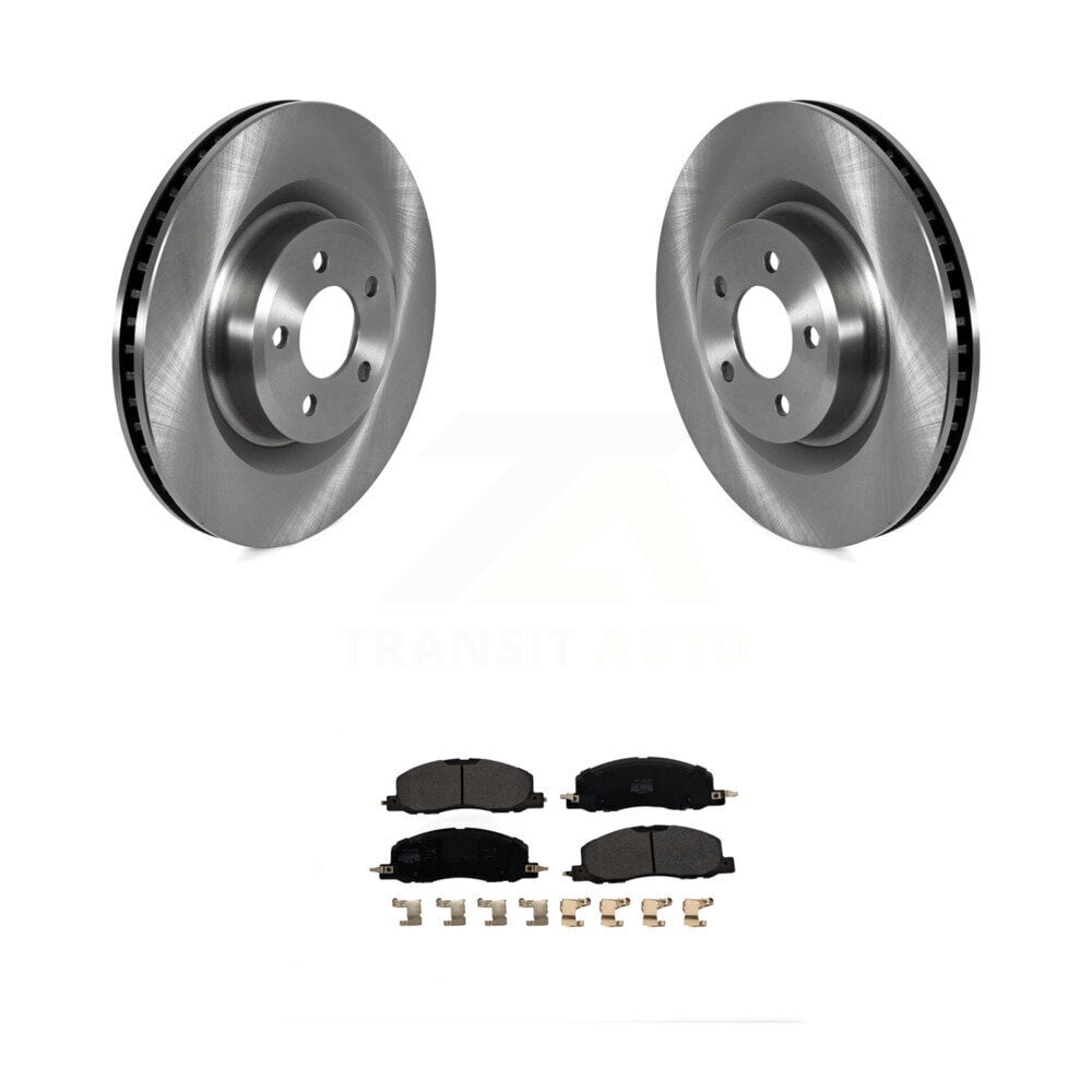 Transit Auto Front Disc Brake Rotors and Semi-Metallic Pads Kit for Car ...