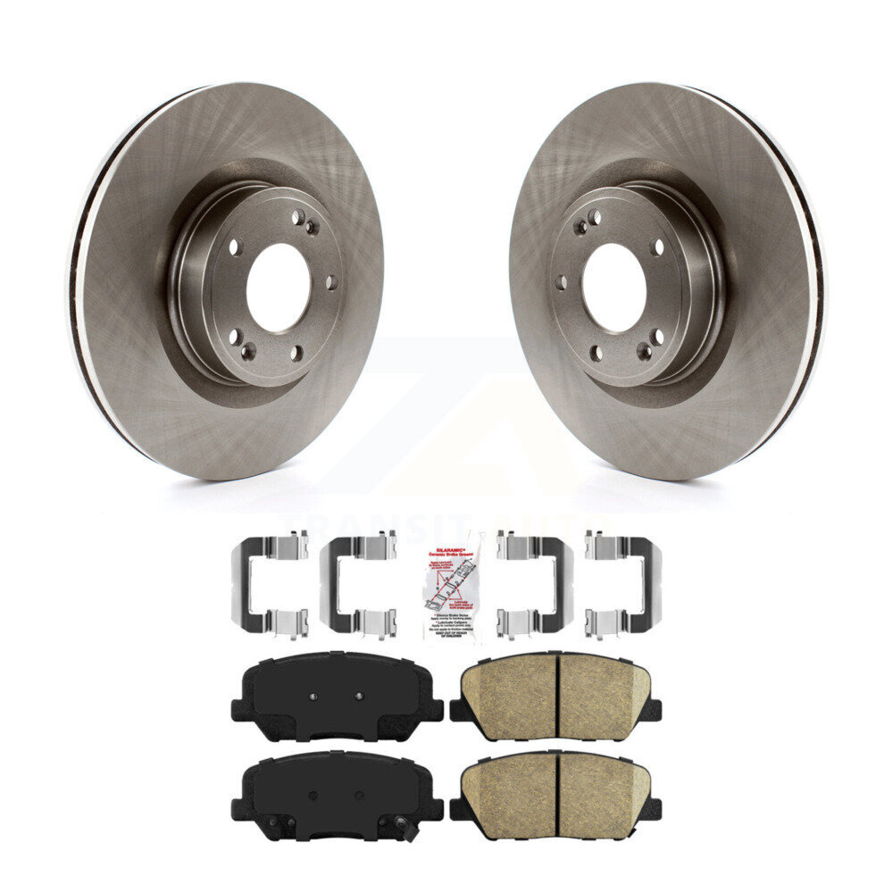 Transit Auto Front Disc Brake Rotors and Ceramic Pads Kit for Car ...