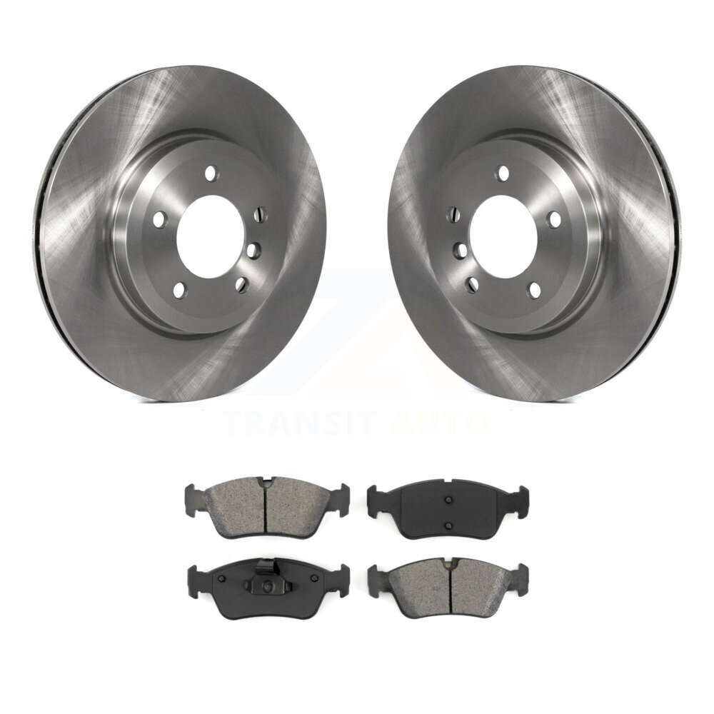 Transit Auto Front Disc Brake Rotors and Semi-Metallic Pads Kit for Car ...