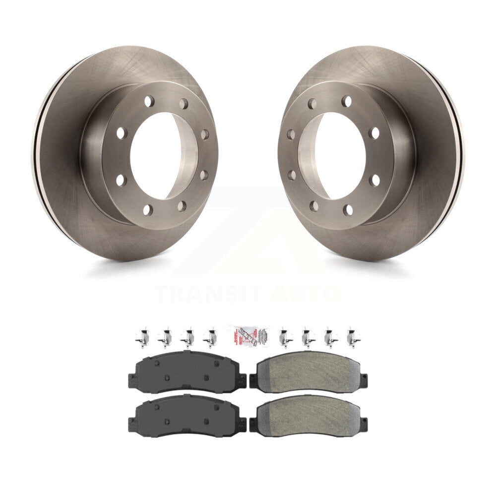 Transit Auto Front Disc Brake Rotors and Semi-Metallic Pads Kit for Car ...