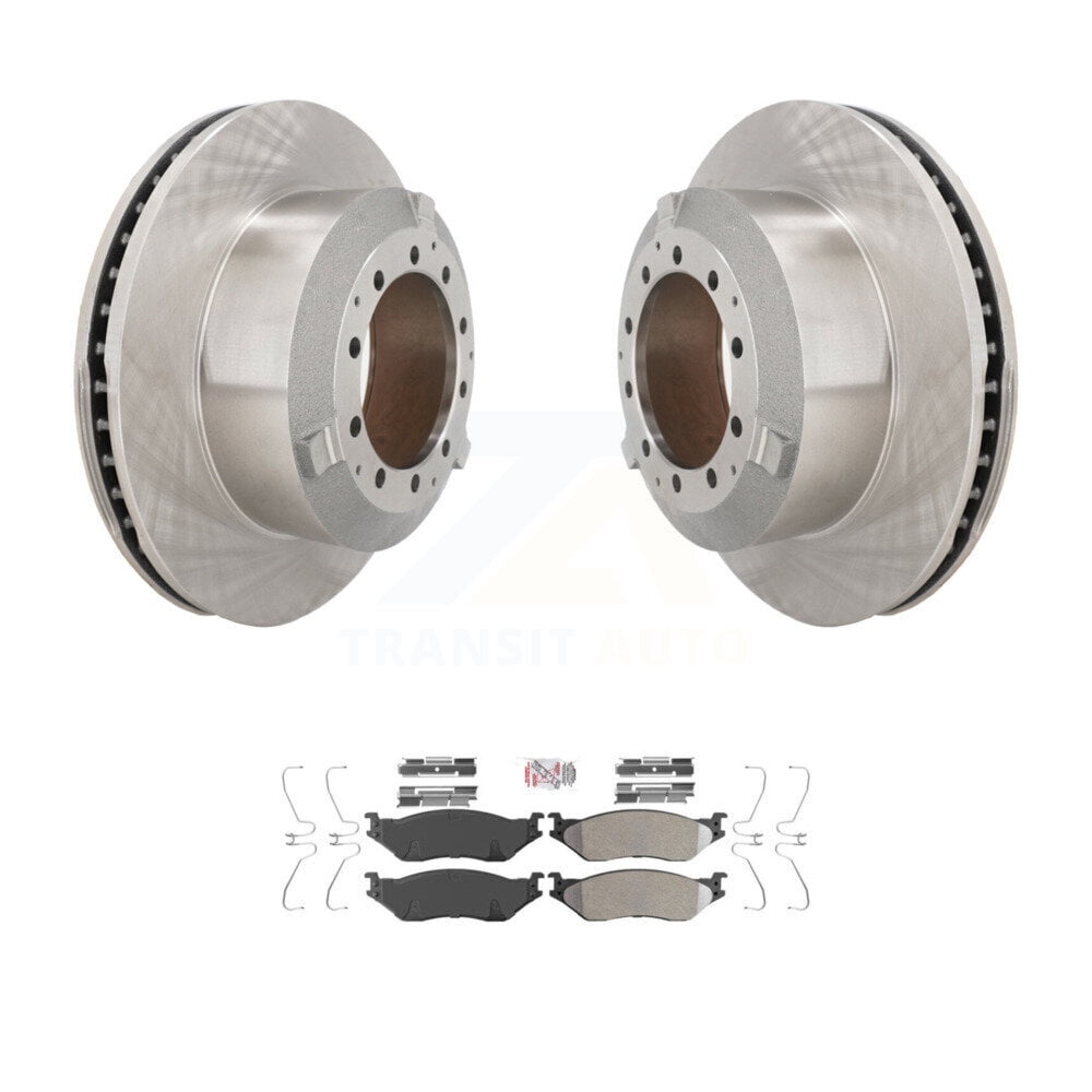 Transit Auto Front Disc Brake Rotors and Semi-Metallic Pads Kit for Car ...